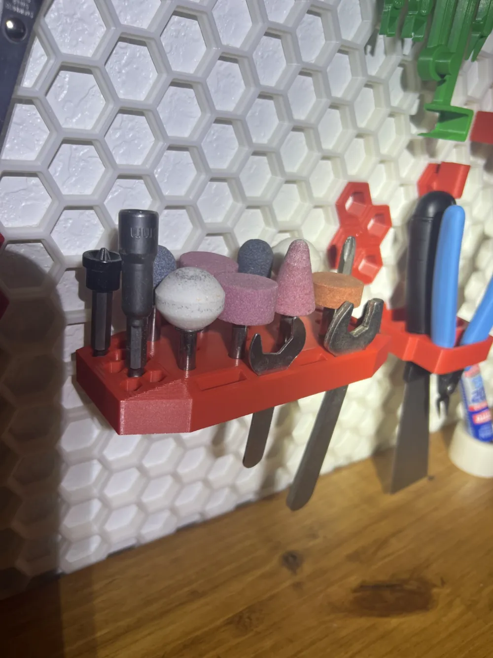 Dremel & Screw Driver Bit Holder - Honeycomb Wall Storage Variant by ...