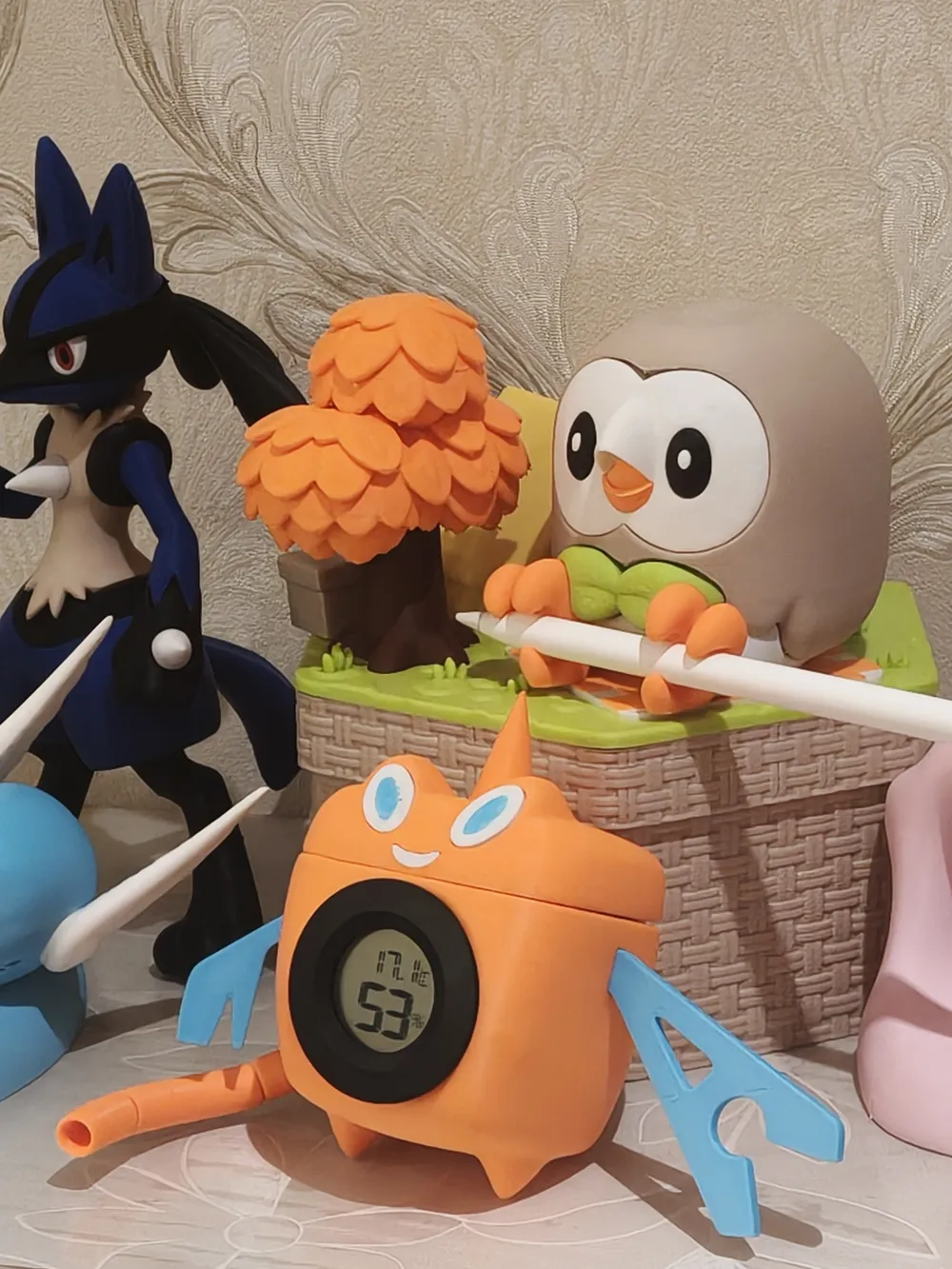 Pokemon Rowlet ornament pen holder hook multi-part no AMS needed by ...