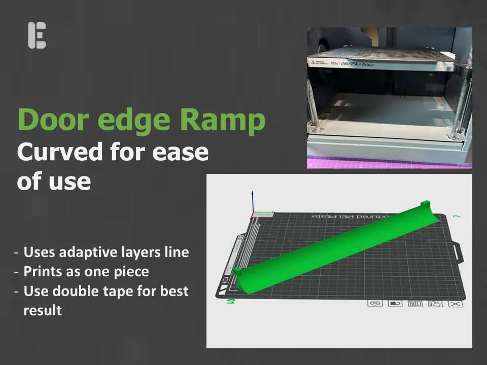 X1C P1S P1P Door edge Ramp - Free 3D Print Model - MakerWorld