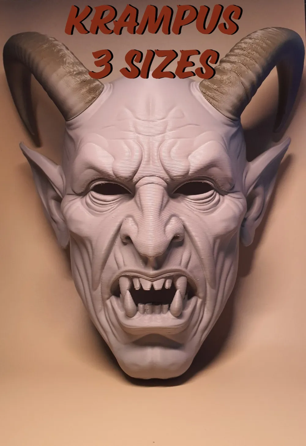 Krampus Mask 3 Sizes No ams - Free 3D Print Model - MakerWorld