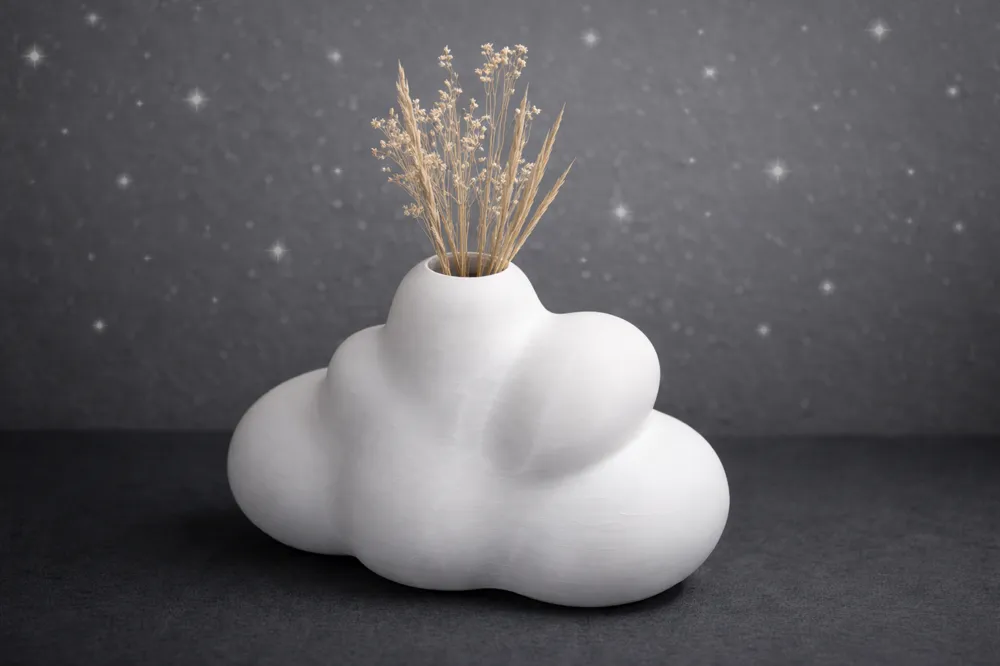 Cloud Vase – Moder Planter Cloud Shape Desk Decor - Free 3D Print Model ...