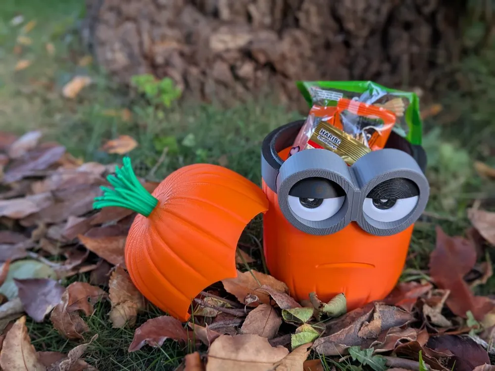 Minion Pumpkin Stuart Halloween Candy Bowls by baumgart05 MakerWorld ...