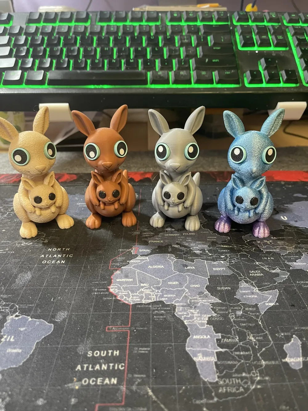 Cute Little Kangaroo – KIRA & baby JORI (noAMS) - Free 3D Print Model ...