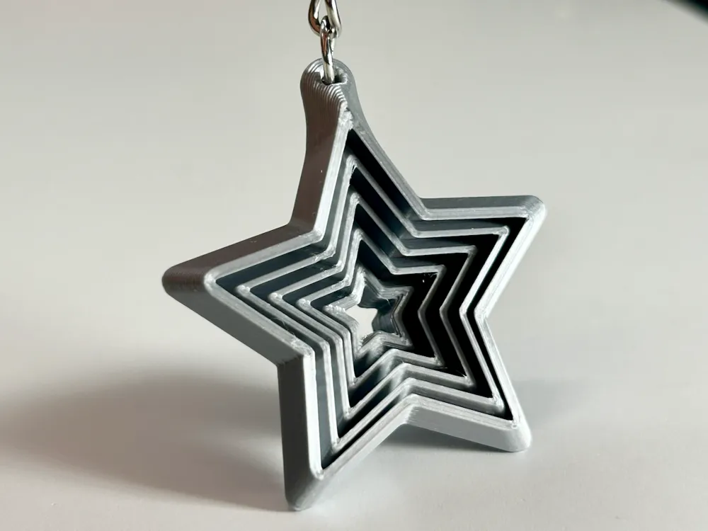 Star Fidget Keychain – Stylish & Fun! - Free 3D Print Model - MakerWorld