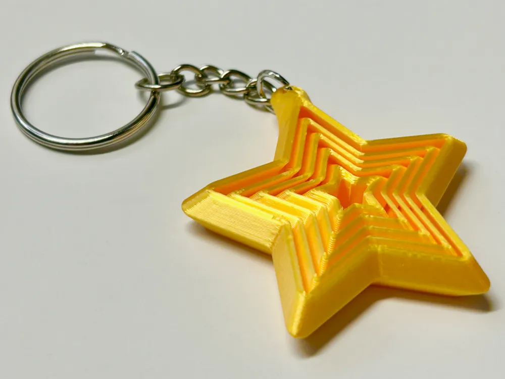 Star Fidget Keychain – Stylish & Fun! - Free 3D Print Model - MakerWorld