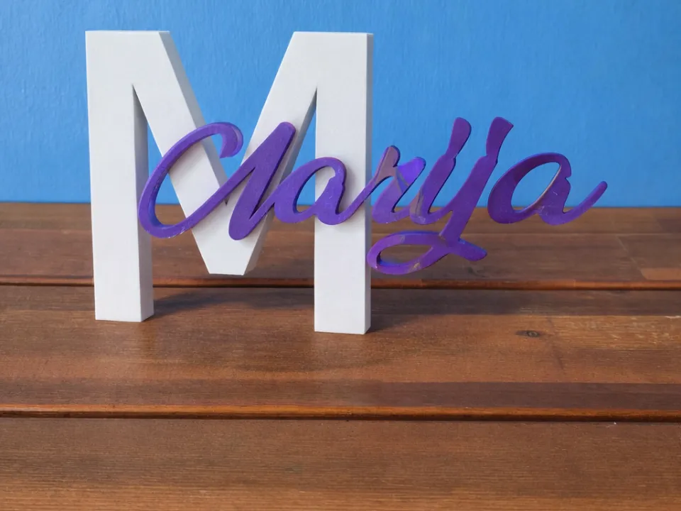 Marija Name plate - Free 3D Print Model - MakerWorld