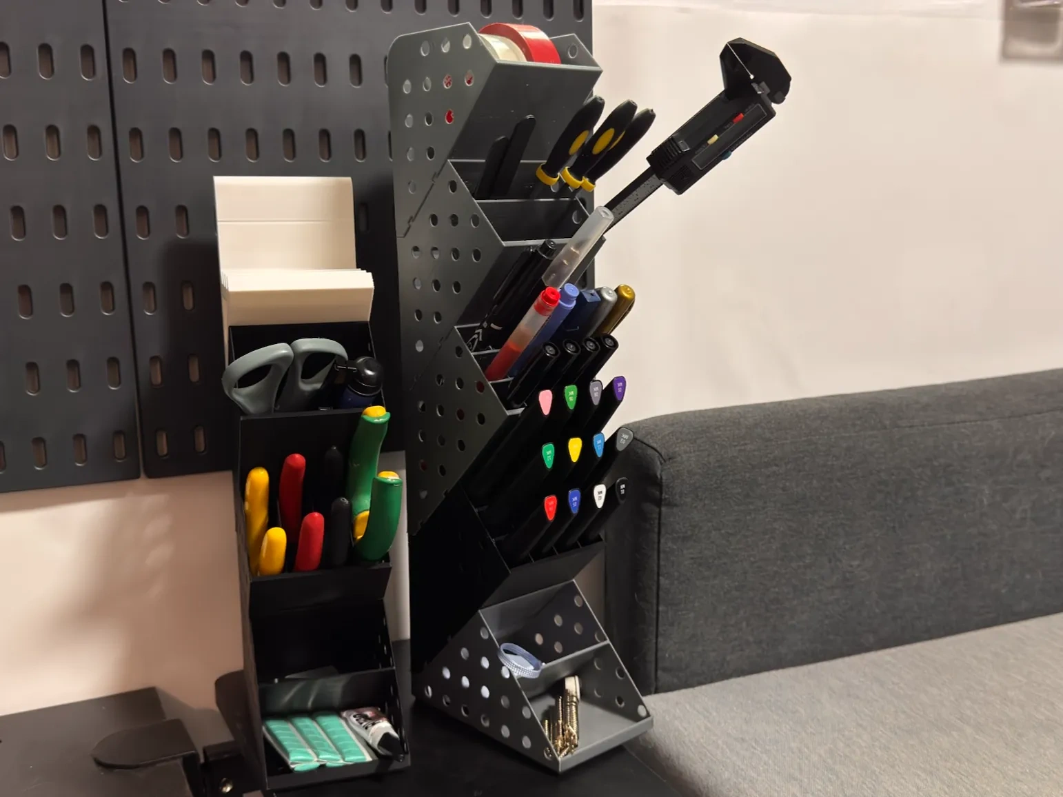 1 UP! Modular Desktop Organizer Tower (Pegboard Expandable Sides ...