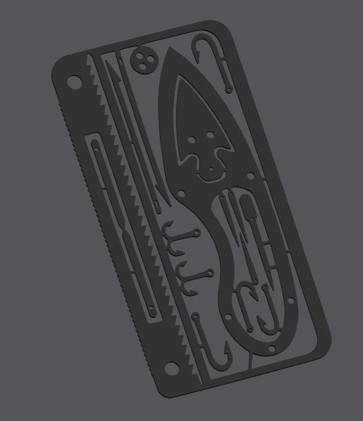 Hunter survival kit card - Free 3D Print Model - MakerWorld