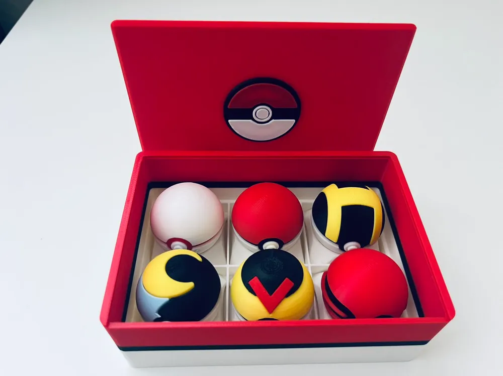 Pokeball Gift Box Remixed by Irisy MakerWorld: Download Free 3D Models