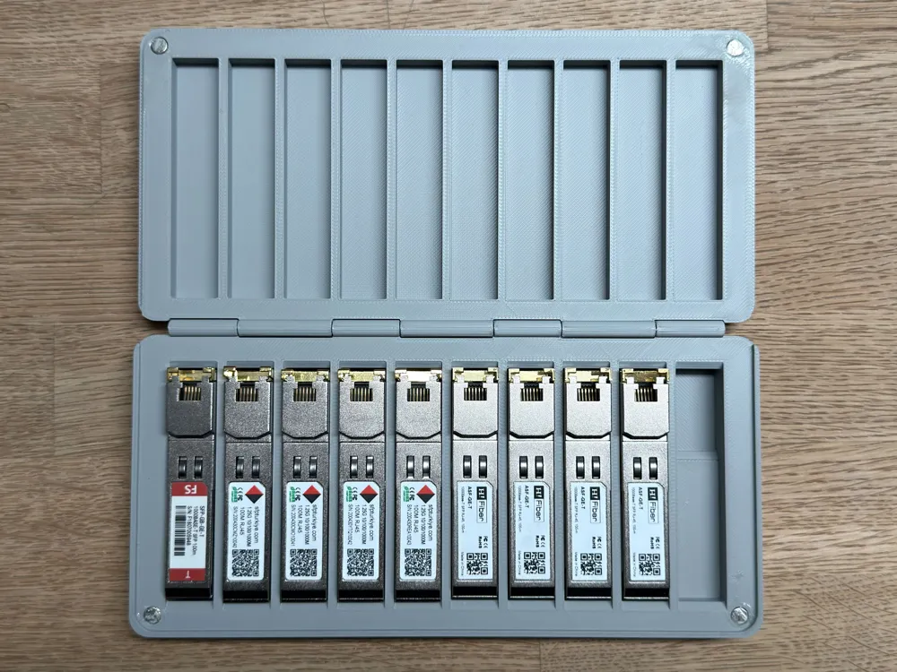 10× SFP+ Storage Box (In-Place Print, No Supports) - Free 3D Print ...