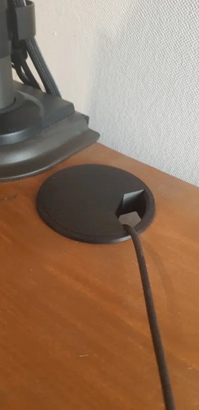 cable grommet, Desk Cable Grommet (10+ Sizes) - Free 3D Print Model ...