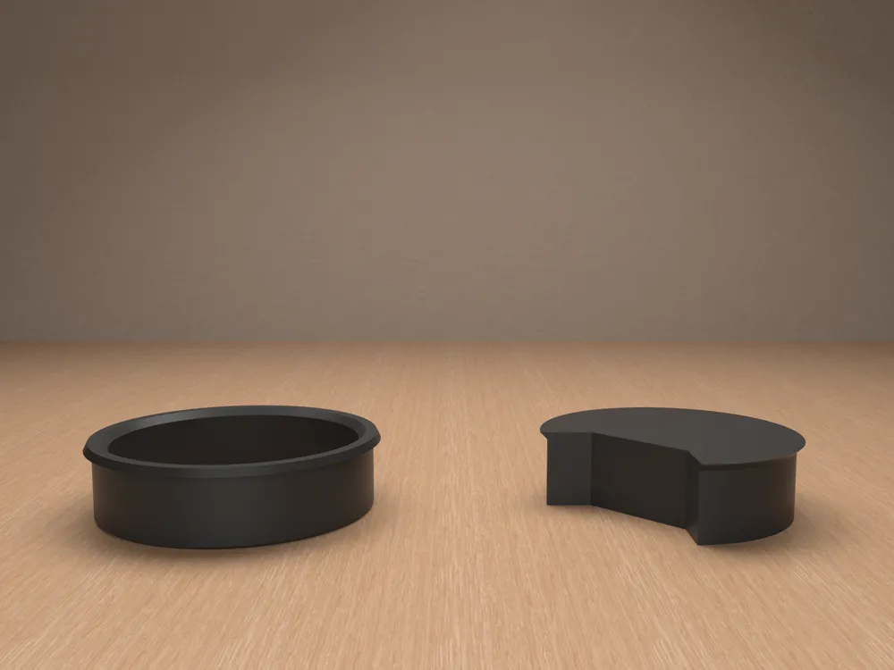cable grommet, Desk Cable Grommet (10+ Sizes) - Free 3D Print Model ...