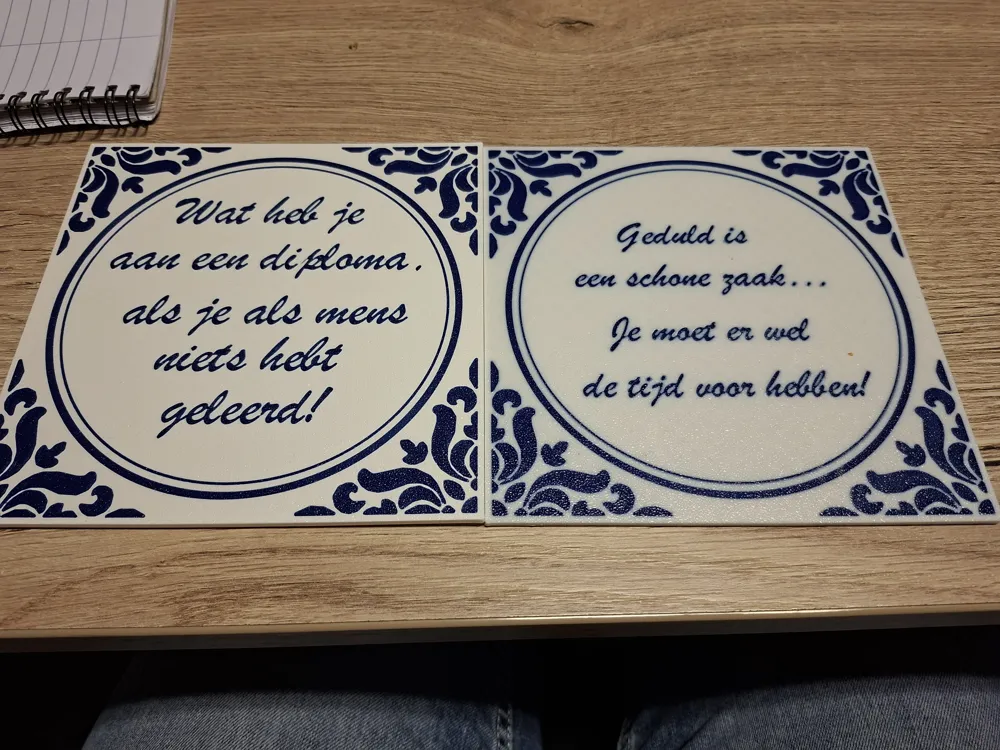 Old Dutch Tile Wisdoms - Free 3D Print Model - MakerWorld