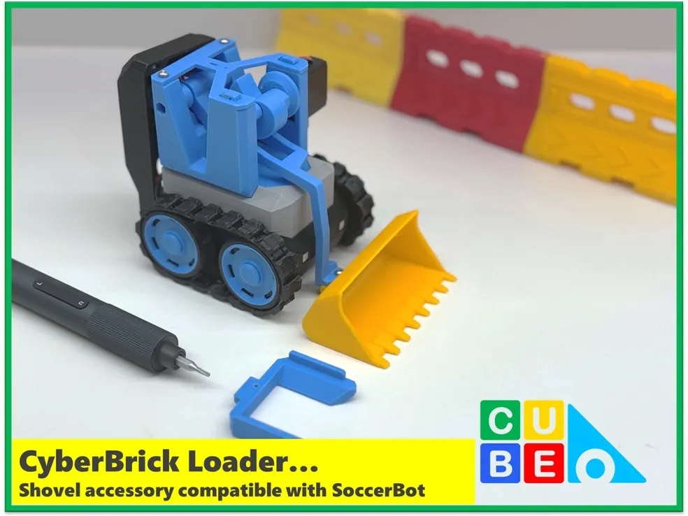 CyberBrick 装载机/起重机套件——SoccerBot 附件 来自 CUBEUNi MakerWorld：免费下载 3D 模型