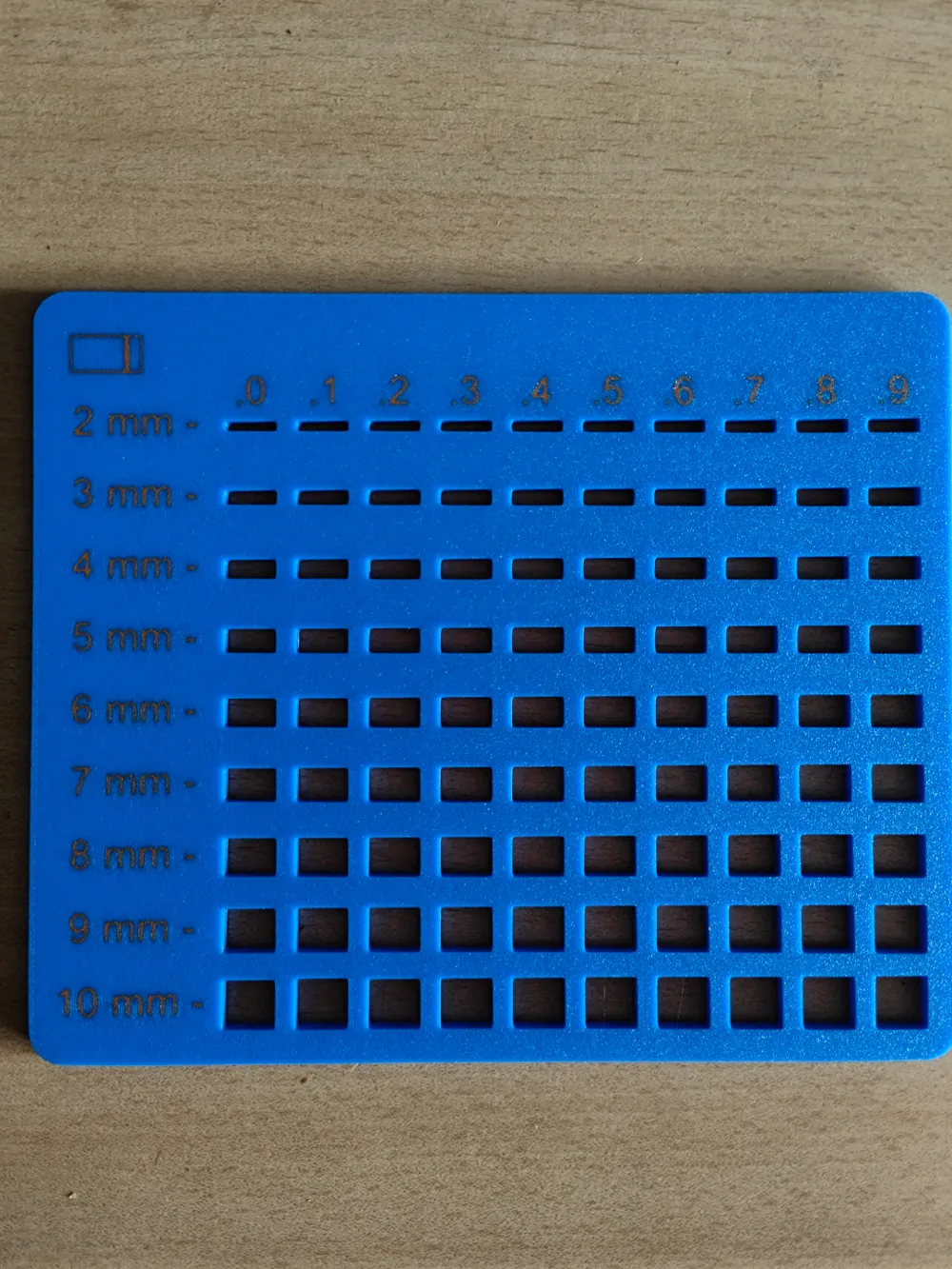 Set of 3 hole size gauges circle hex rectangle square by crabstiks ...