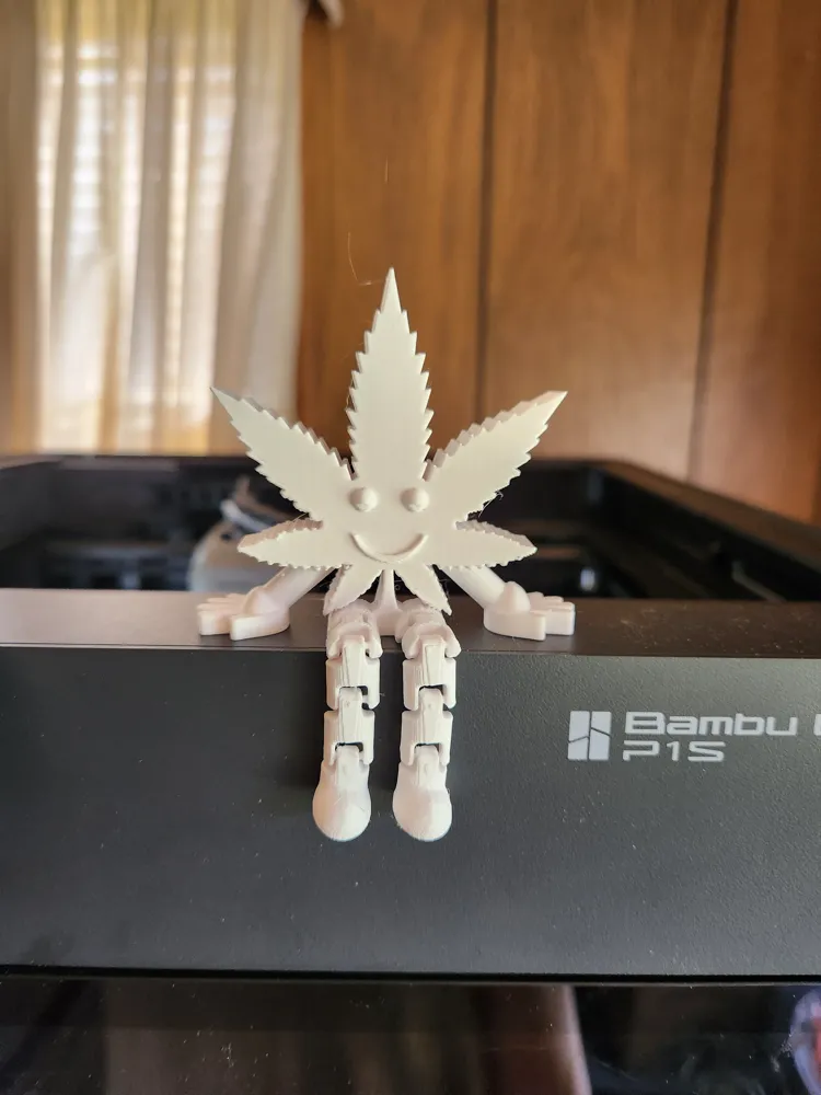 Cannabis Leaf Dude Buddy by Snugs-3D MakerWorld: Download Free 3D Models