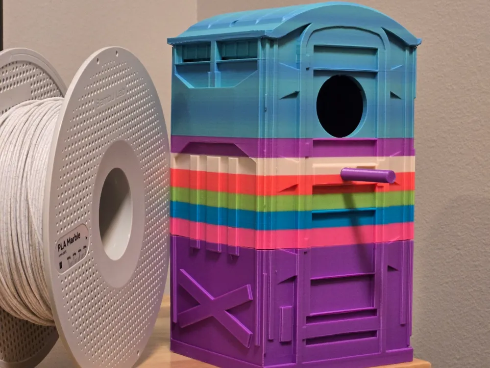 Porta Potty Bird House by Golden 3D MakerWorld: Download Free 3D Models