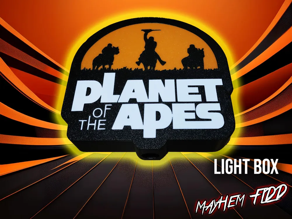 Planet of the Apes - LED Light Box by MayHem - MakerWorld