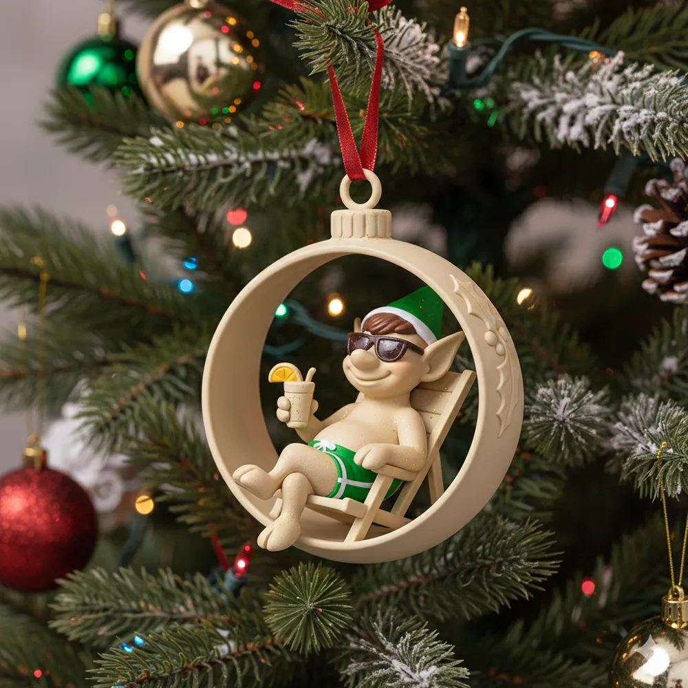 Christmas tree bauble cool Elf by Tulle MakerWorld: Download Free 3D Models