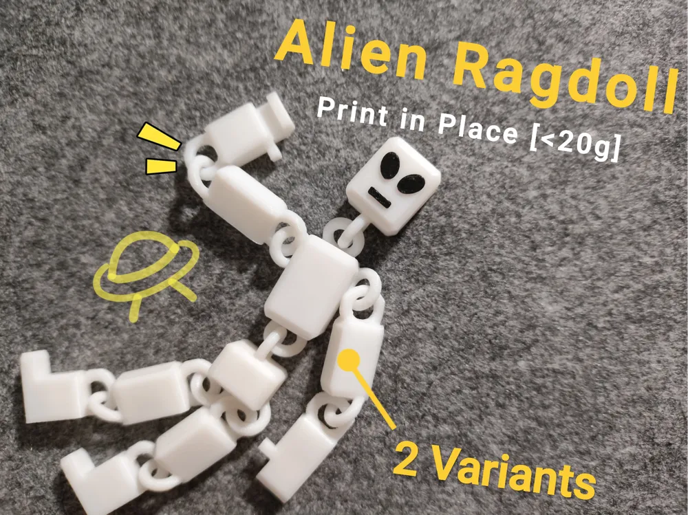 Articulated Alien Ragdoll | Print in Place