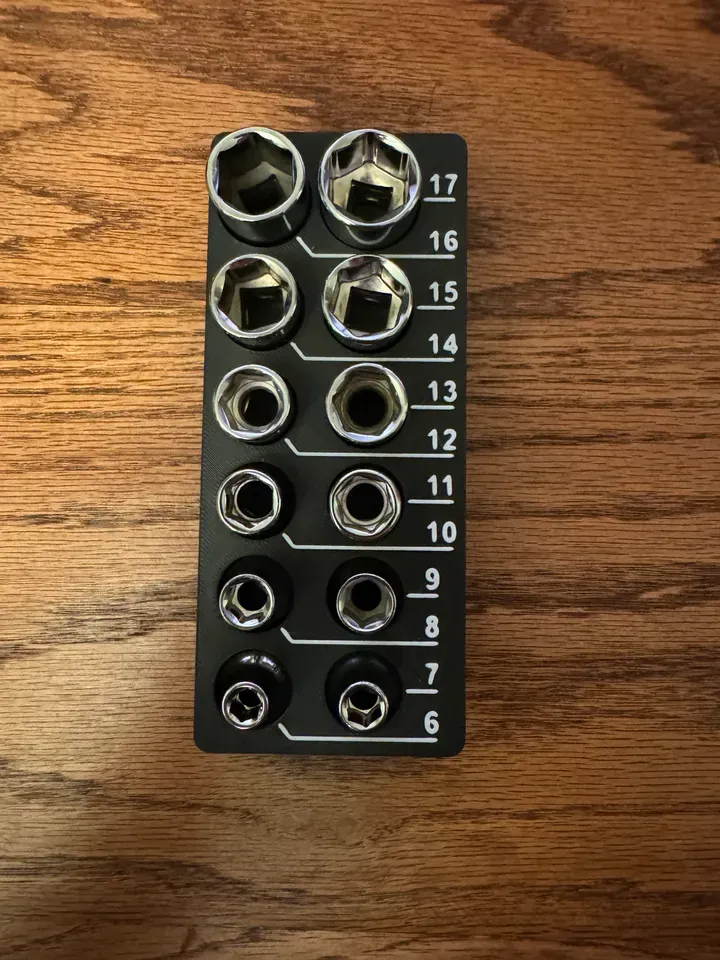 (6 set variations) 3/8" Drive Metric Socket Holders, Gridfinity by ...