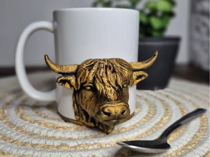 Highland Cow Coaster by Ash MakerWorld: Download Free 3D Models