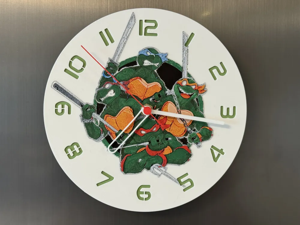 wall / desk clock Teenage Mutant Ninja Turtles by cP3D MakerWorld ...