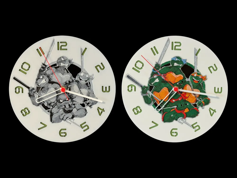 wall / desk clock Teenage Mutant Ninja Turtles by cP3D MakerWorld ...