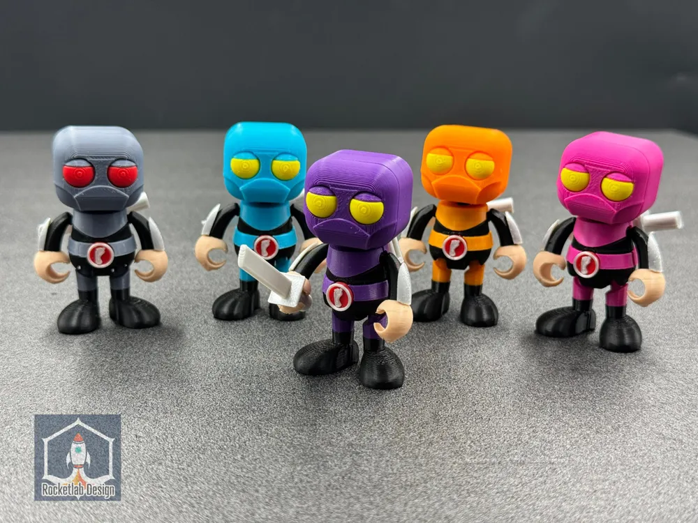 TMNT Foot Soldier Cute Minifigures by Rocketlab Design - MakerWorld