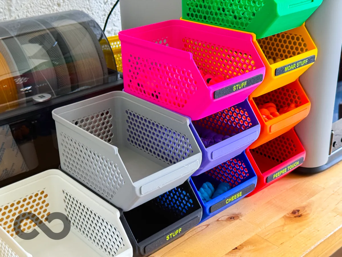 115x175mm Stacking Observe & Grab Containers - Hex - Free 3D Print ...
