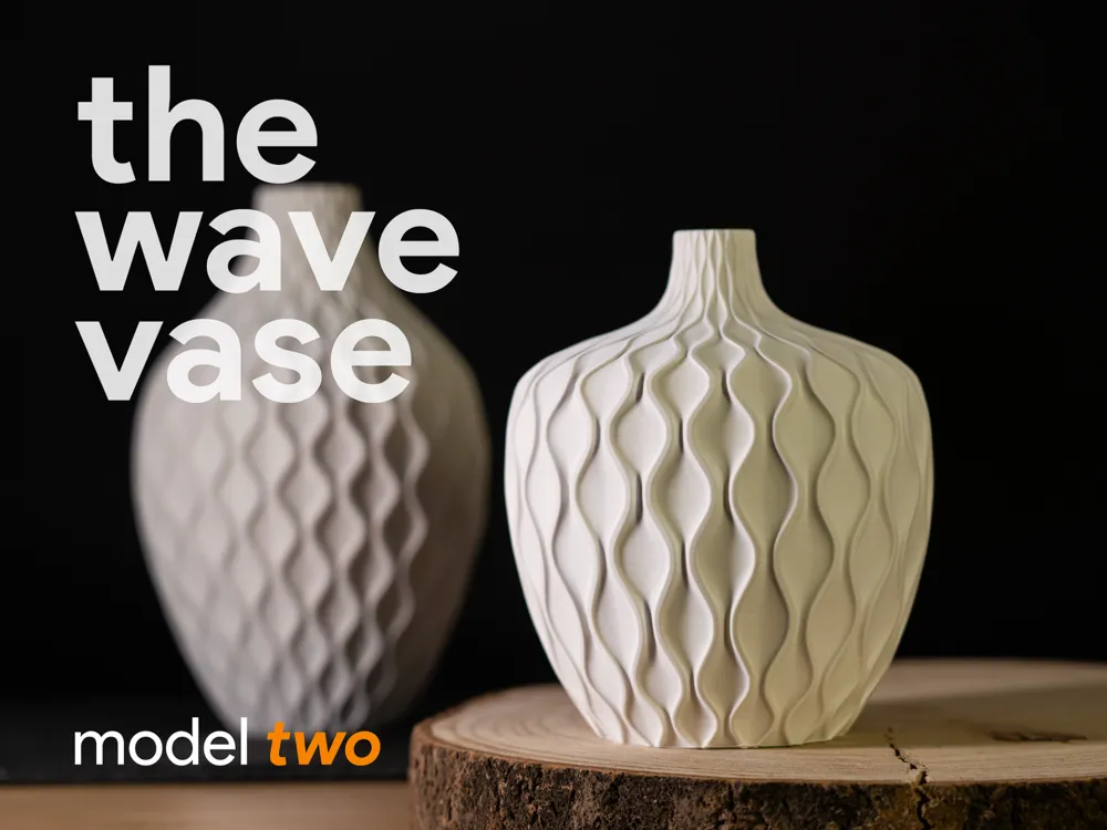 Wave Vase Model Two - Contemporary Vase Design by Rox3D - MakerWorld