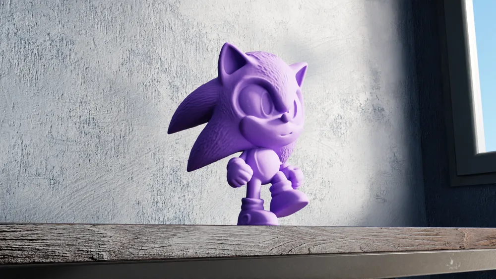 Sonic – Purple Blur - Free 3D Print Model - MakerWorld