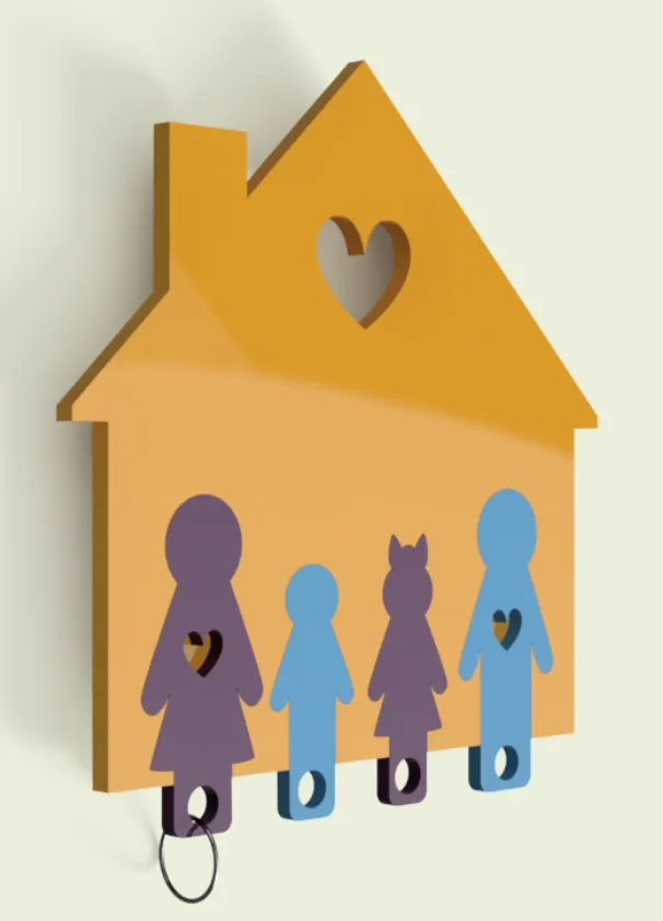House Keychain Panel Set by MIPI3D - MakerWorld