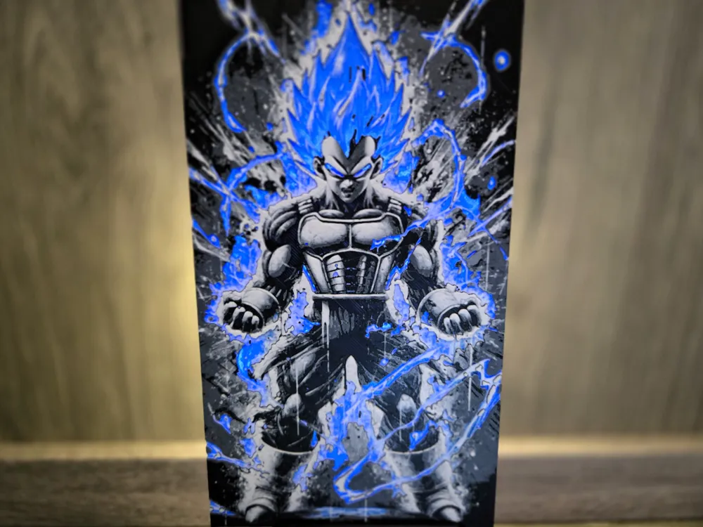 Hueforge Epic Vegeta Fanart with Lighting Effect by NeXuS-PoWeR ...