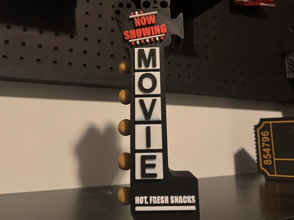 Antique Movie Sign by Sandy Designs - MakerWorld