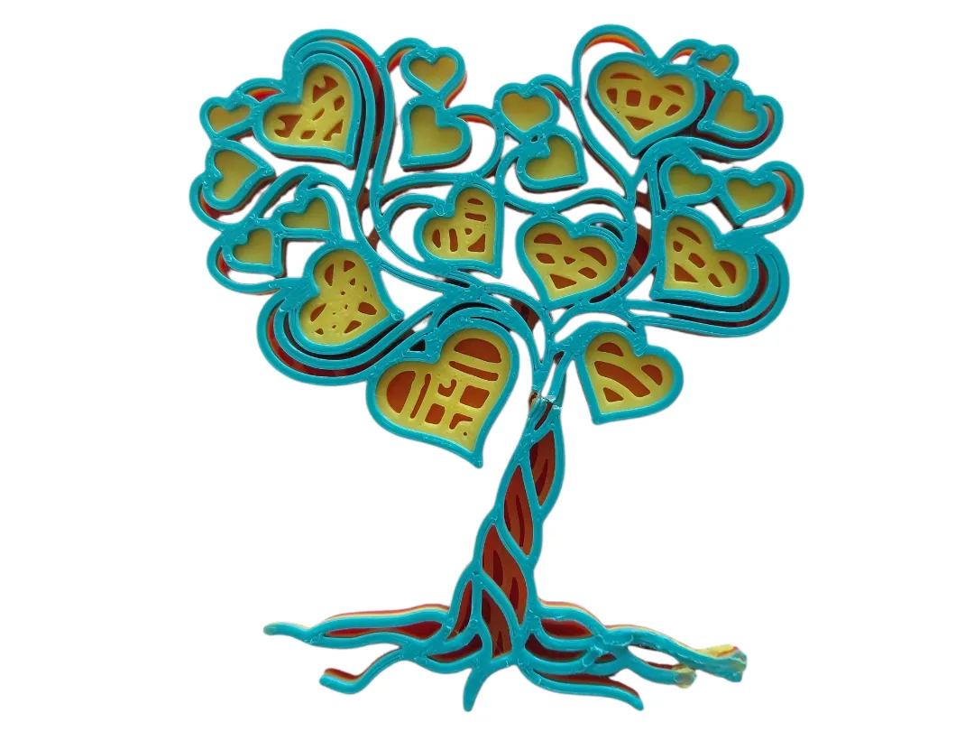 Tree Of Love Multicolor Mandala - Customizable - Free 3D Print Model ...