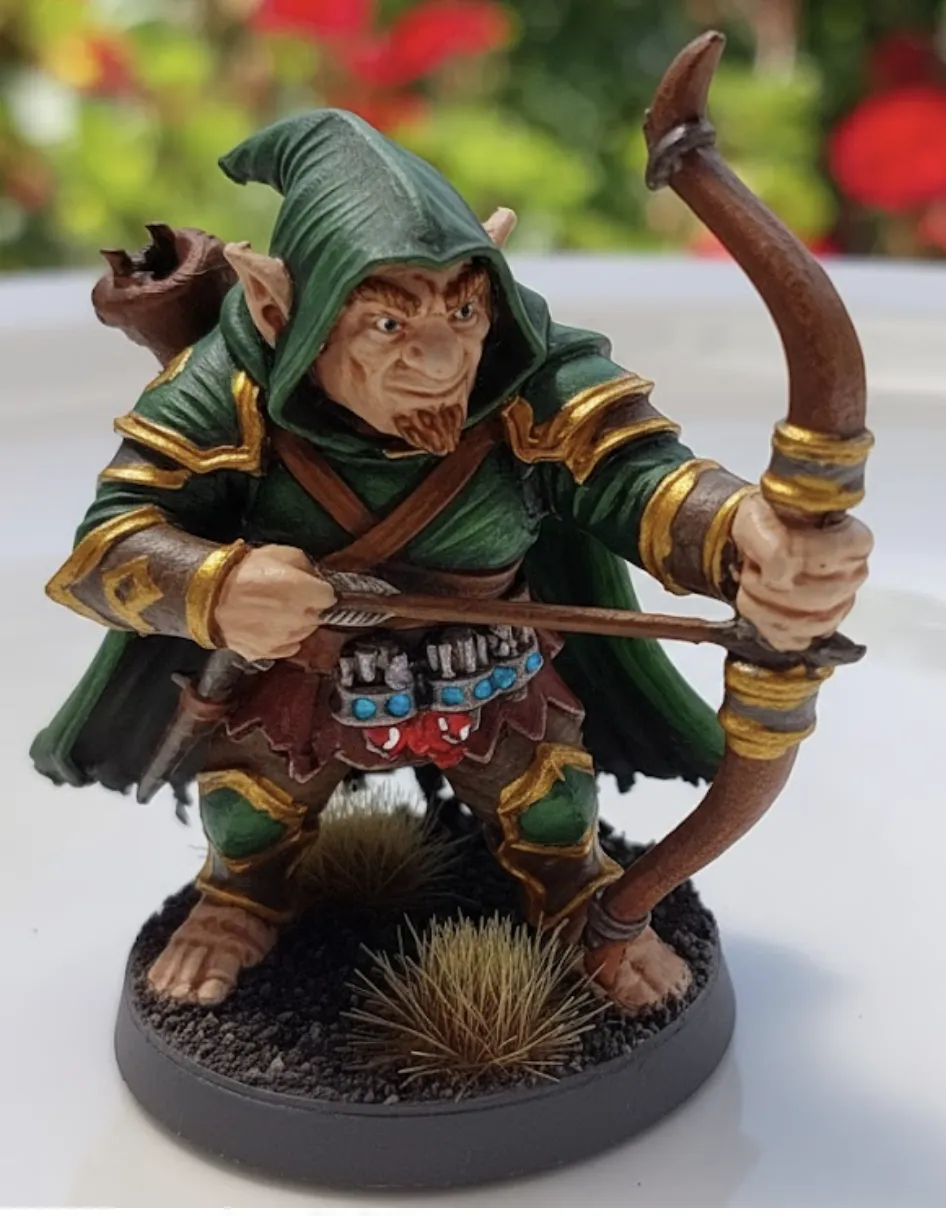 Hooded Rogue Archer Miniature (Gnome / Halfling) - Free 3D Print Model ...