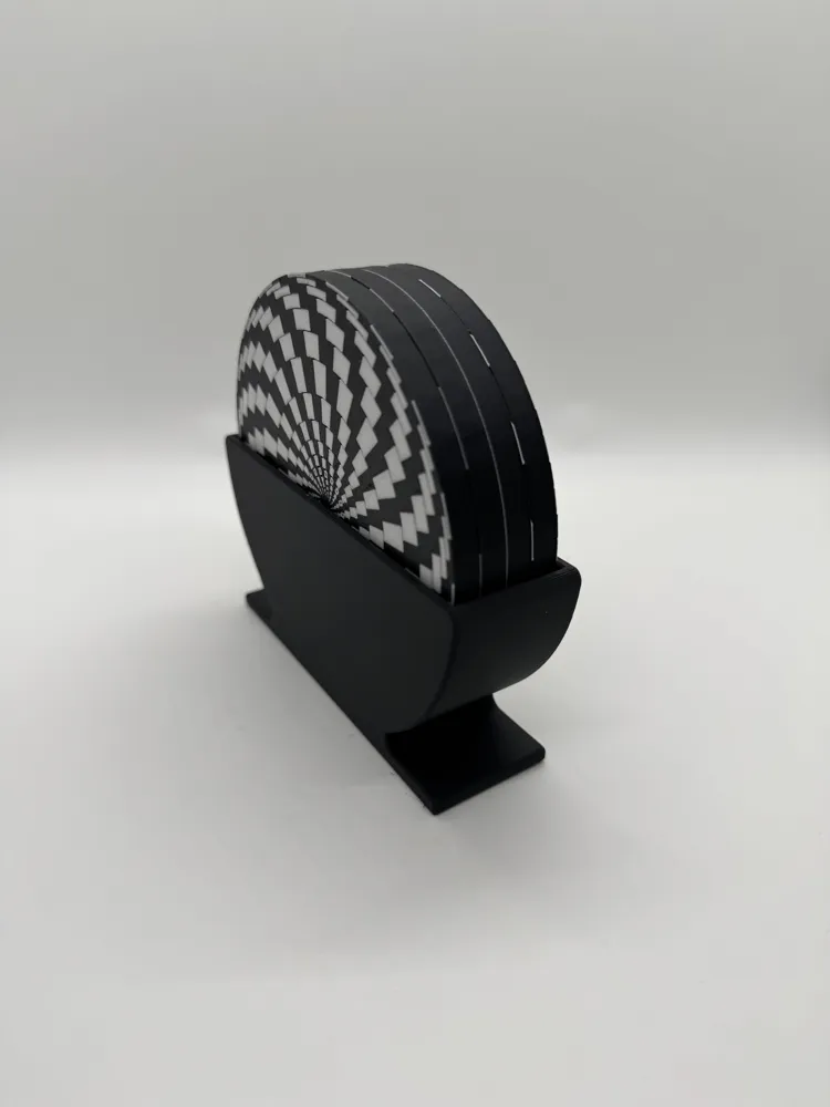 4x set of Illusion Coasters, Holder included - Free 3D Print Model ...