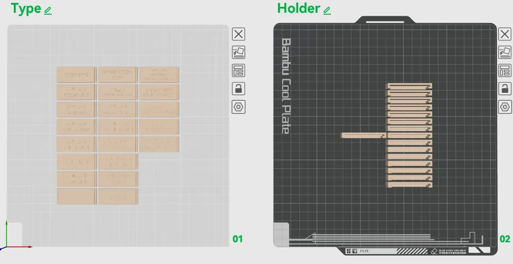 AMS compatible filament type badges by MplusM - MakerWorld