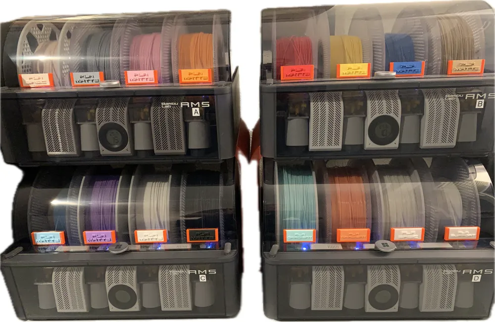 AMS compatible filament type badges by MplusM - MakerWorld