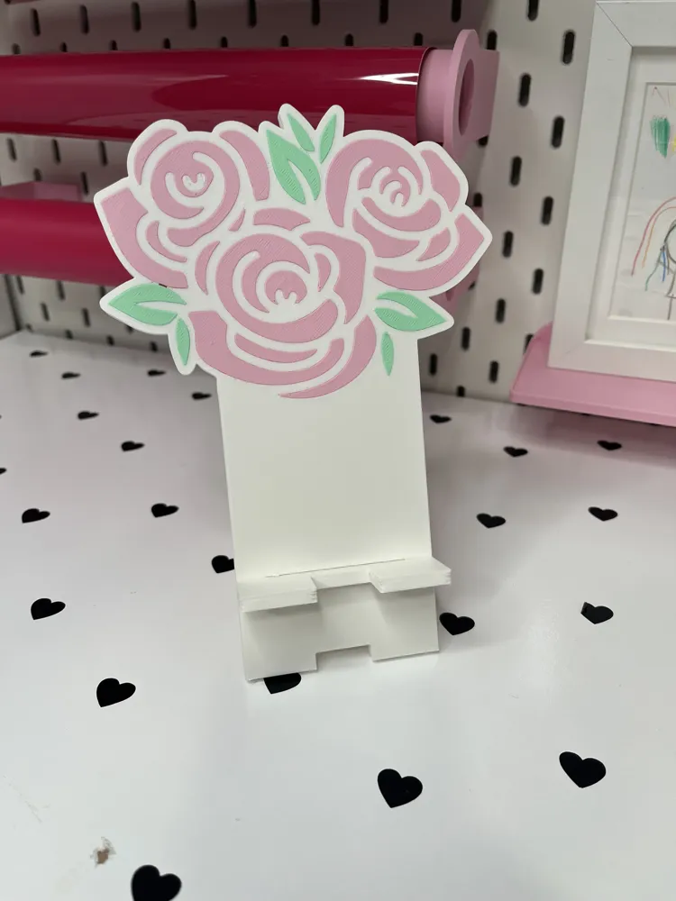 Roses Phone Stand/Holder - Free 3D Print Model - MakerWorld