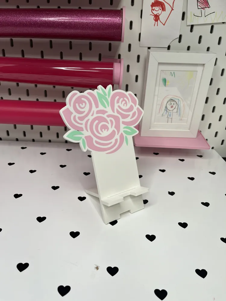 Roses Phone Stand/Holder - Free 3D Print Model - MakerWorld