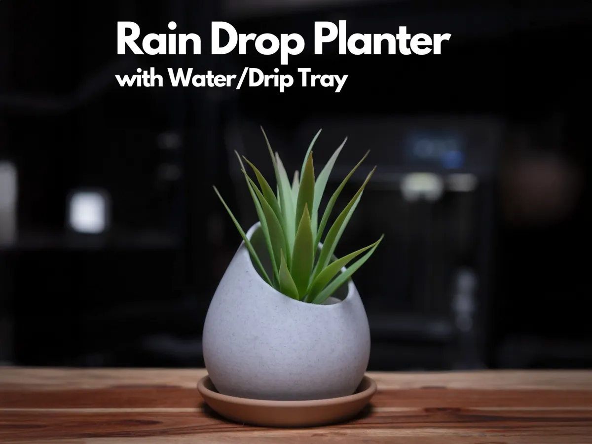Rain Drop Planter with Drip Tray by 3D Mieks MakerWorld: Download Free ...