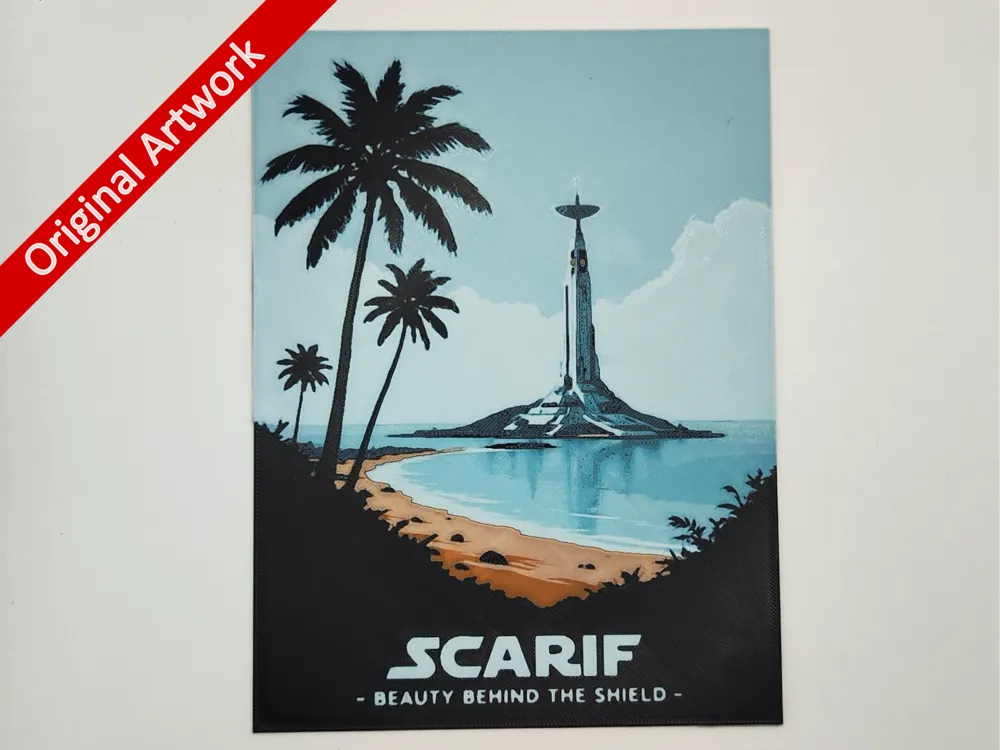 Scarif travel poster Star Wars - hueforge by Altf4-Formation MakerWorld ...