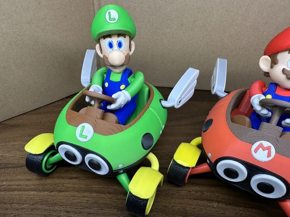 Kart de corrida Mario Kart 8 Ladybug Luigi multicolor montagem sem AMS ...
