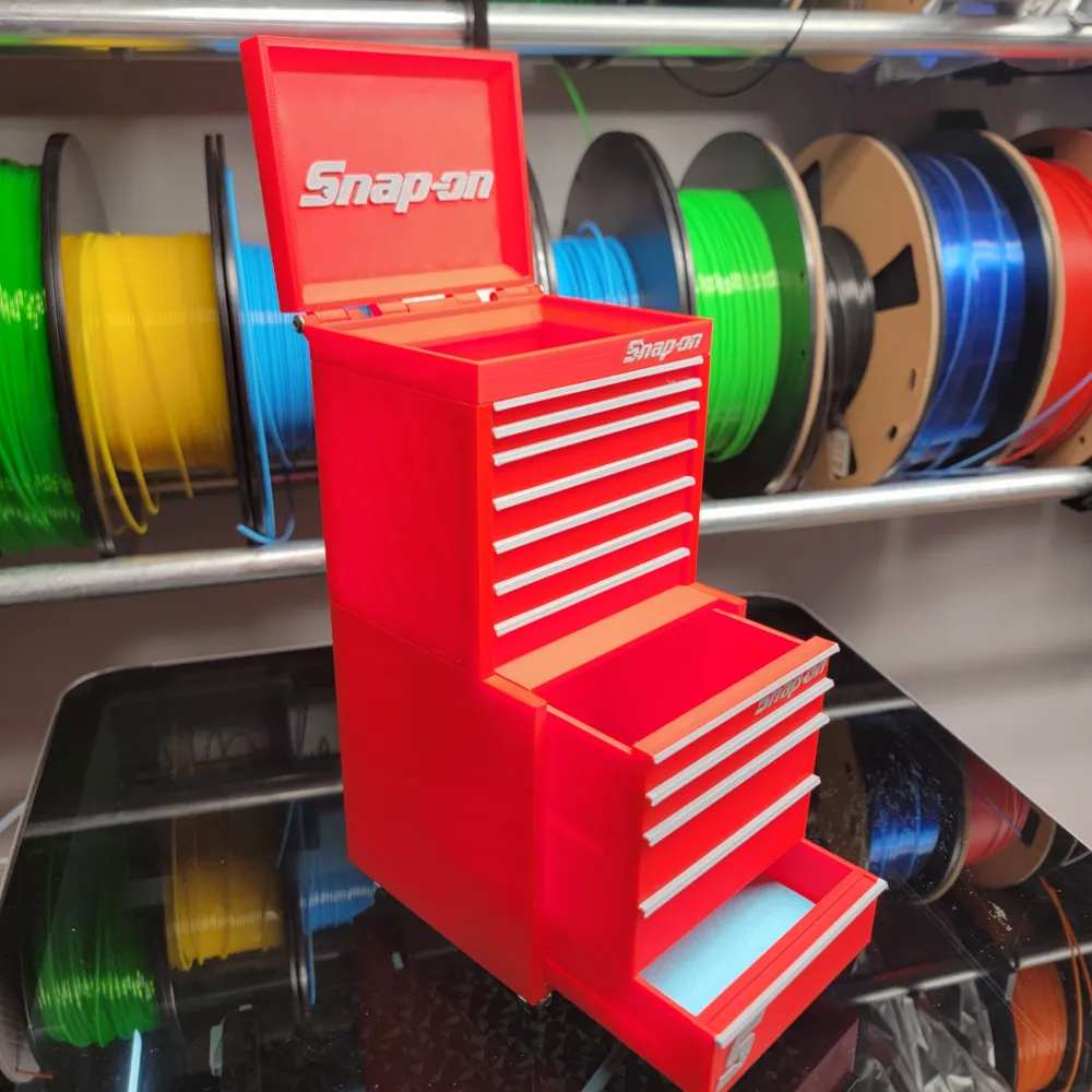 Snap-On Inspired Double-Stacked Tool Chest - Free 3D Print Model ...