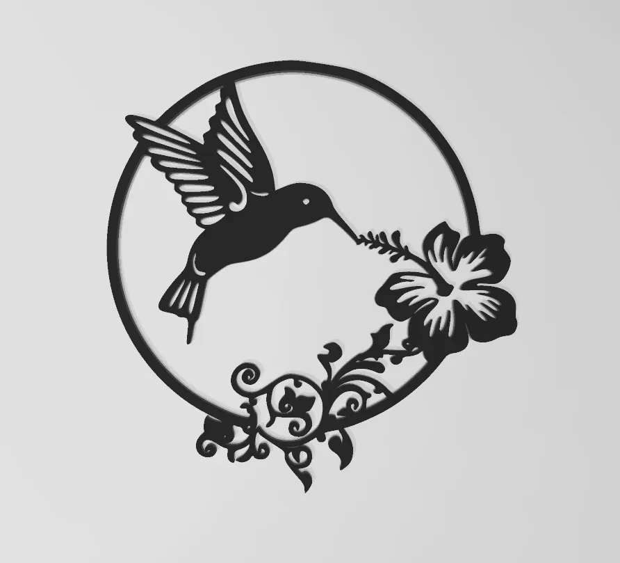Hummingbird 2d wall art decor by OrangeSs - MakerWorld
