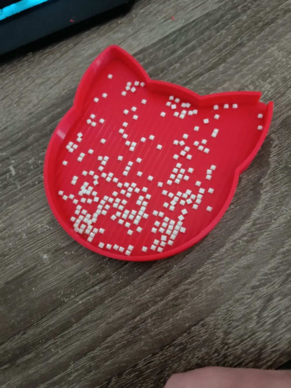Diamond Beading Tray with Lid - cat head by cherrymanboy - MakerWorld