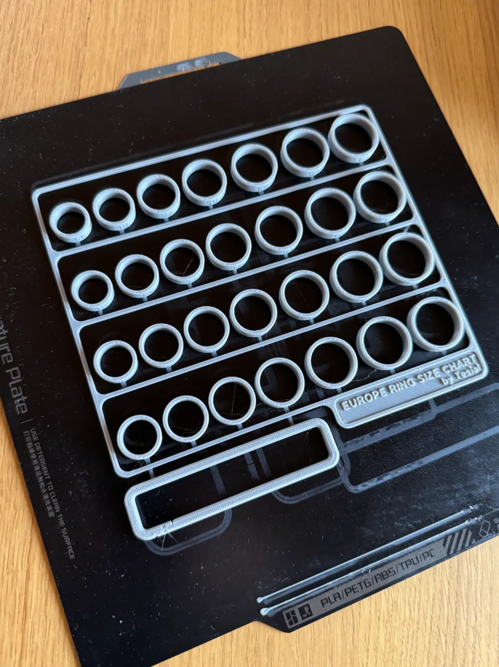 European Ring size chart by Tesial Design - MakerWorld