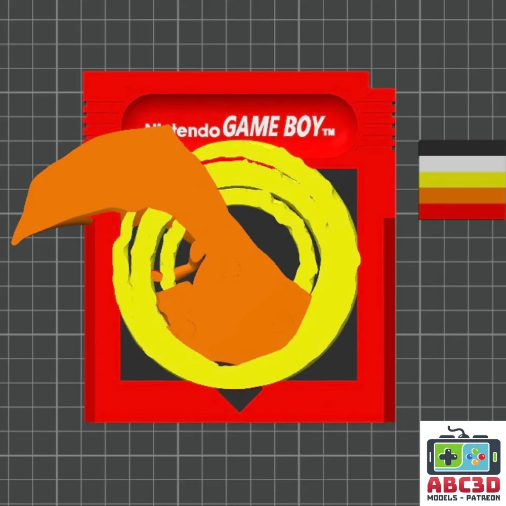 Charizard Pokemon Red Game Boy Nintendo Cartridge by ABC3D - MakerWorld